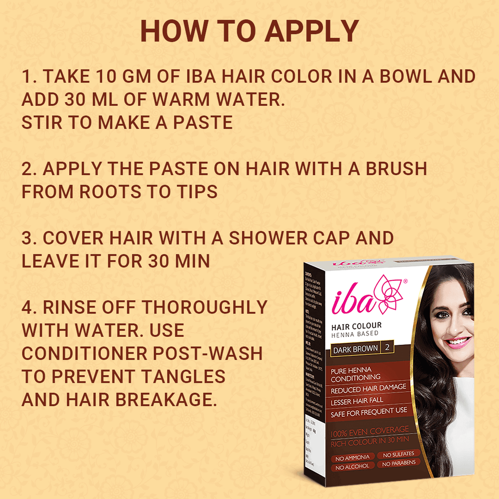 Buy Iba Dark Brown Hair Color | Henna-Based Hair Dye Online